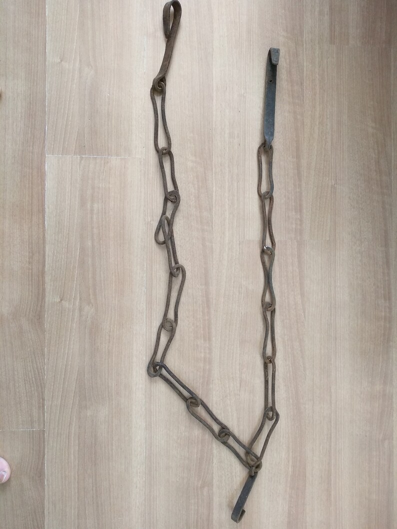 Antique Hand Forged Chain Rustic Decor Rare Hand Forged | Etsy