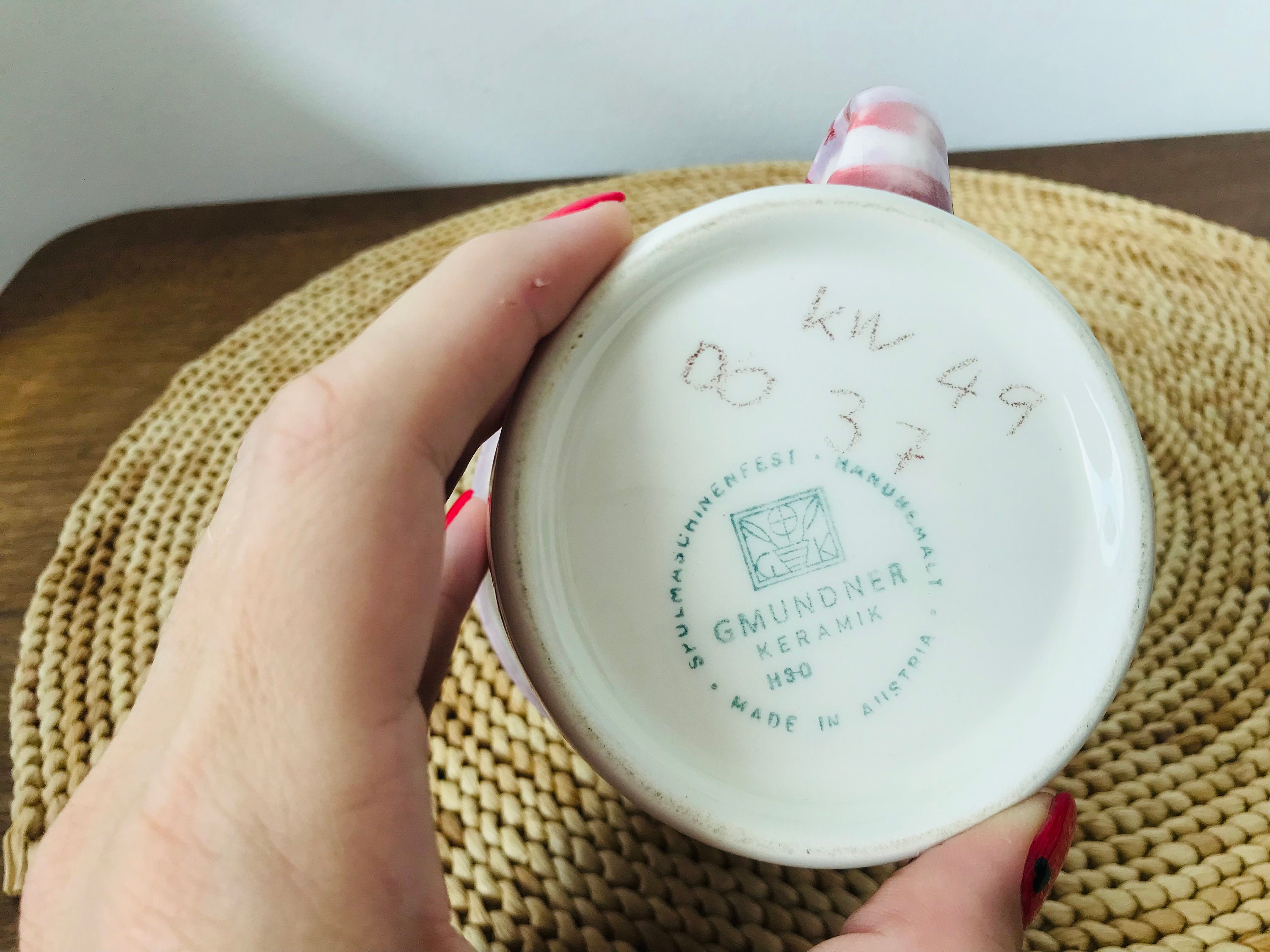 Vintage Gmundner Keramik Austria Hand Painted Mug - Etsy