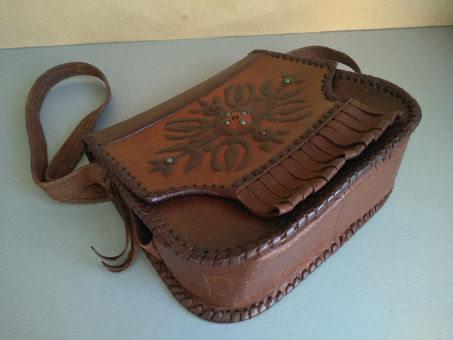 Vintage Bag of Genuine Calfskin Retro Leather Bag Old | Etsy