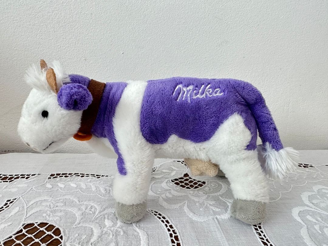 Milka Cow Toy Swiss Purple and White Cow - Etsy