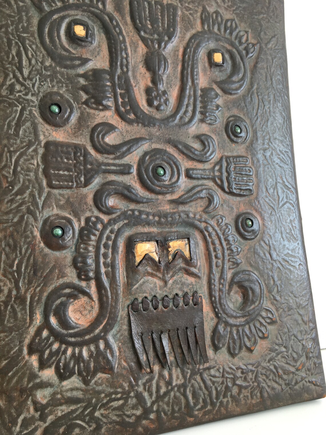 Vintage Genuine Embossed Leather Large Folder Leather Book - Etsy