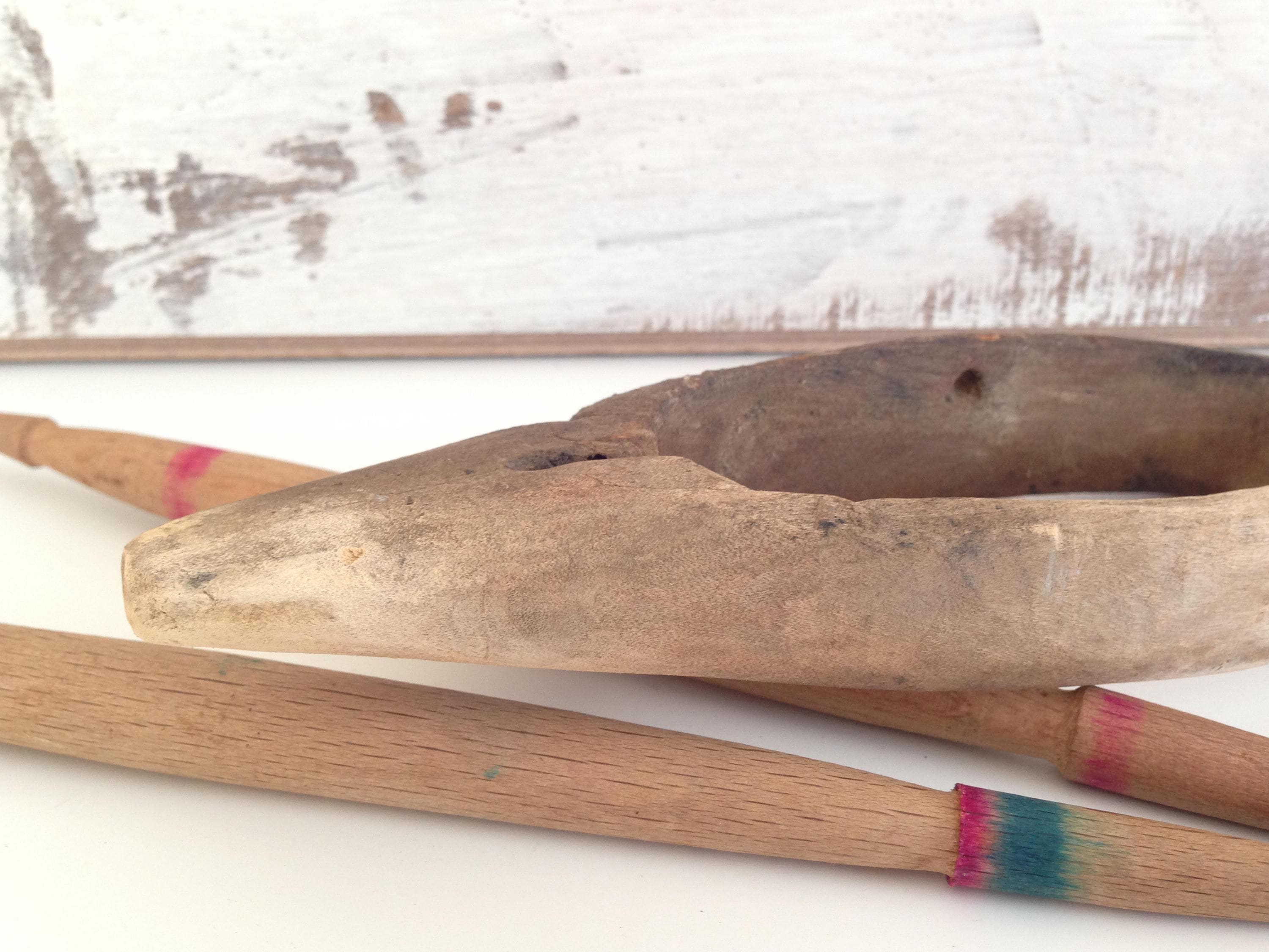 Antique Loom Shuttle - Wooden Weaving Shuttles - Primitive Hand Weaving ...