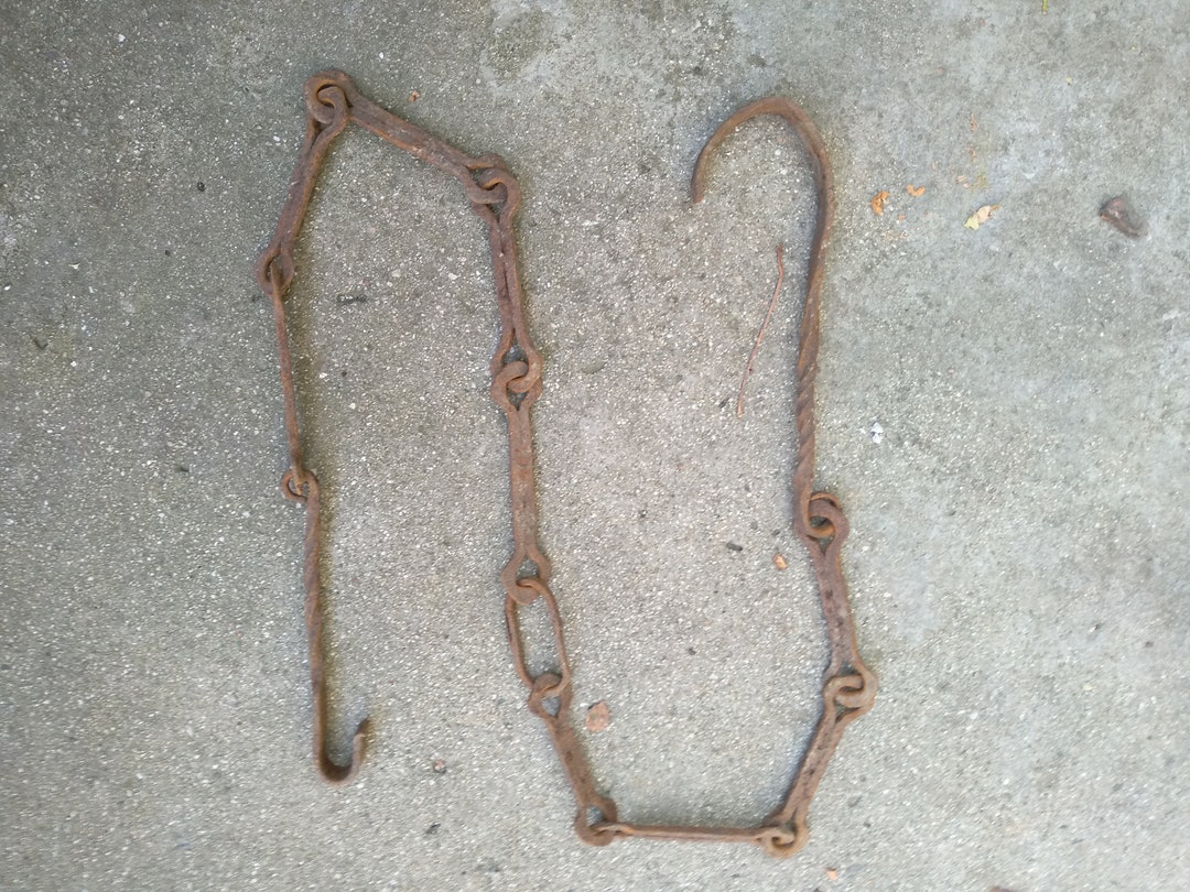 Vintage Chain - Antique Chain - Primitive Tool - Antique Iron Chain ...