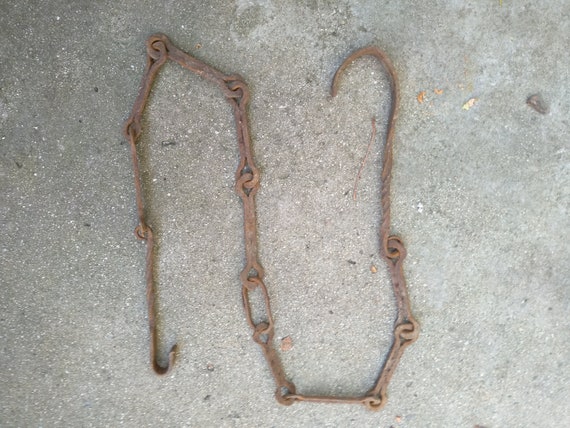 Vintage Chain Antique Chain Primitive Tool Antique Iron | Etsy