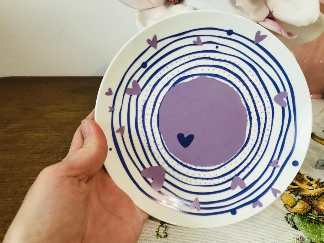 NEVER USED - MILKA Plate - Collectible Milka Plate - Purple Milka Plate ...