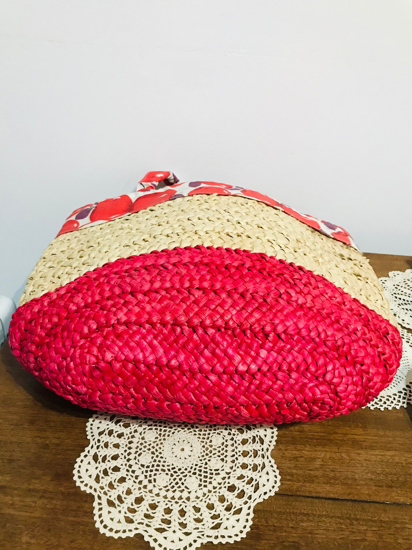 Vintage Straw Bag Straw Basket Summer Carrycot Bag Beach - Etsy