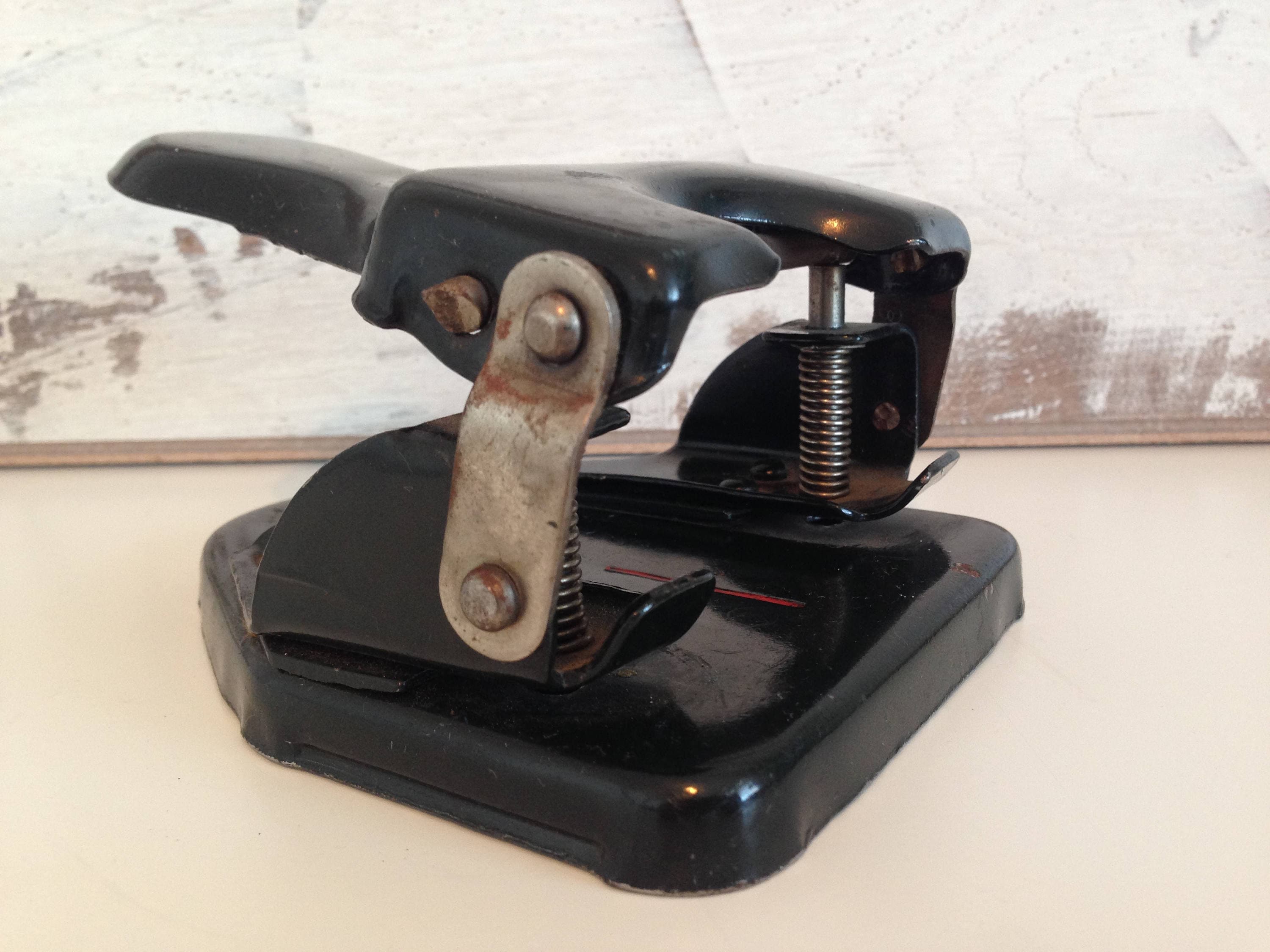 Vintage Metal Perforator - Black Hole Punch - Office Decor - Office ...