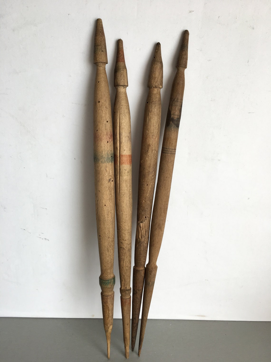 Antique Wooden Spindles Set of 4 Turned Wooden Spindles - Etsy