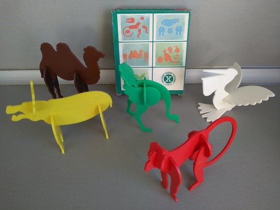 Vintage Game Sort My Tiles Zoo Puzzle ZOO Game Puzzle | Etsy