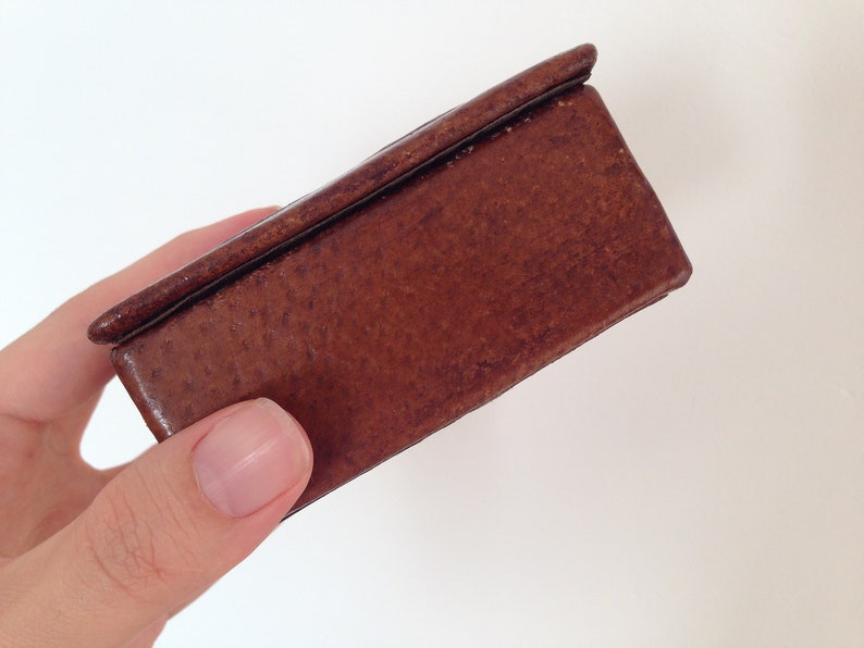 Vintage embossed Genuine Leather Box leather box leather | Etsy