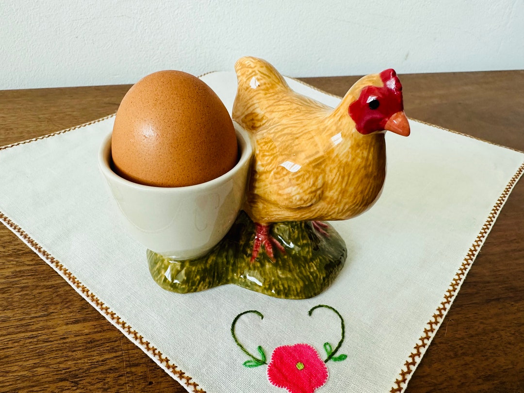 Vintage Egg Holder With Hen - Ceramic Easter Decoration - (9) - Etsy