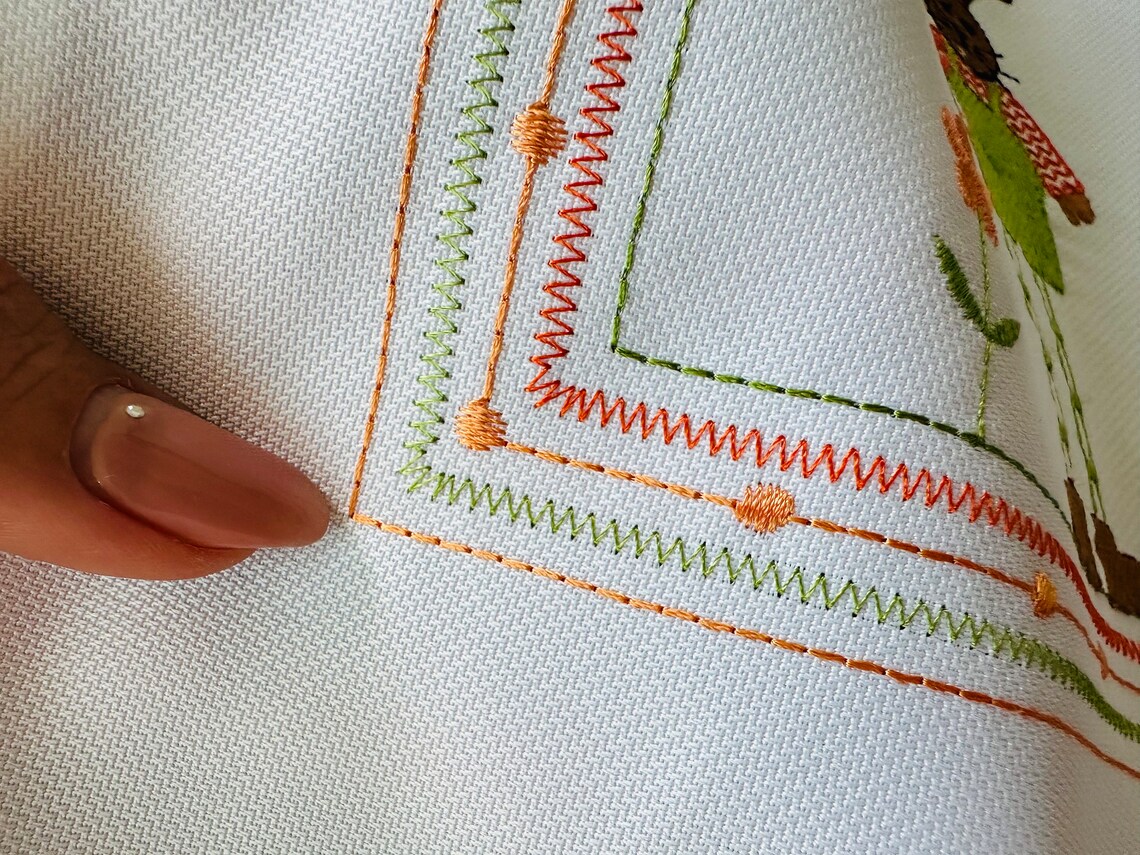 Vintage Germany Easter Table Runner - Machine Embroidery Table Runner ...