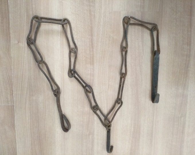 Antique Hand Forged Chain Rustic Decor Rare Hand Forged Chain - Etsy