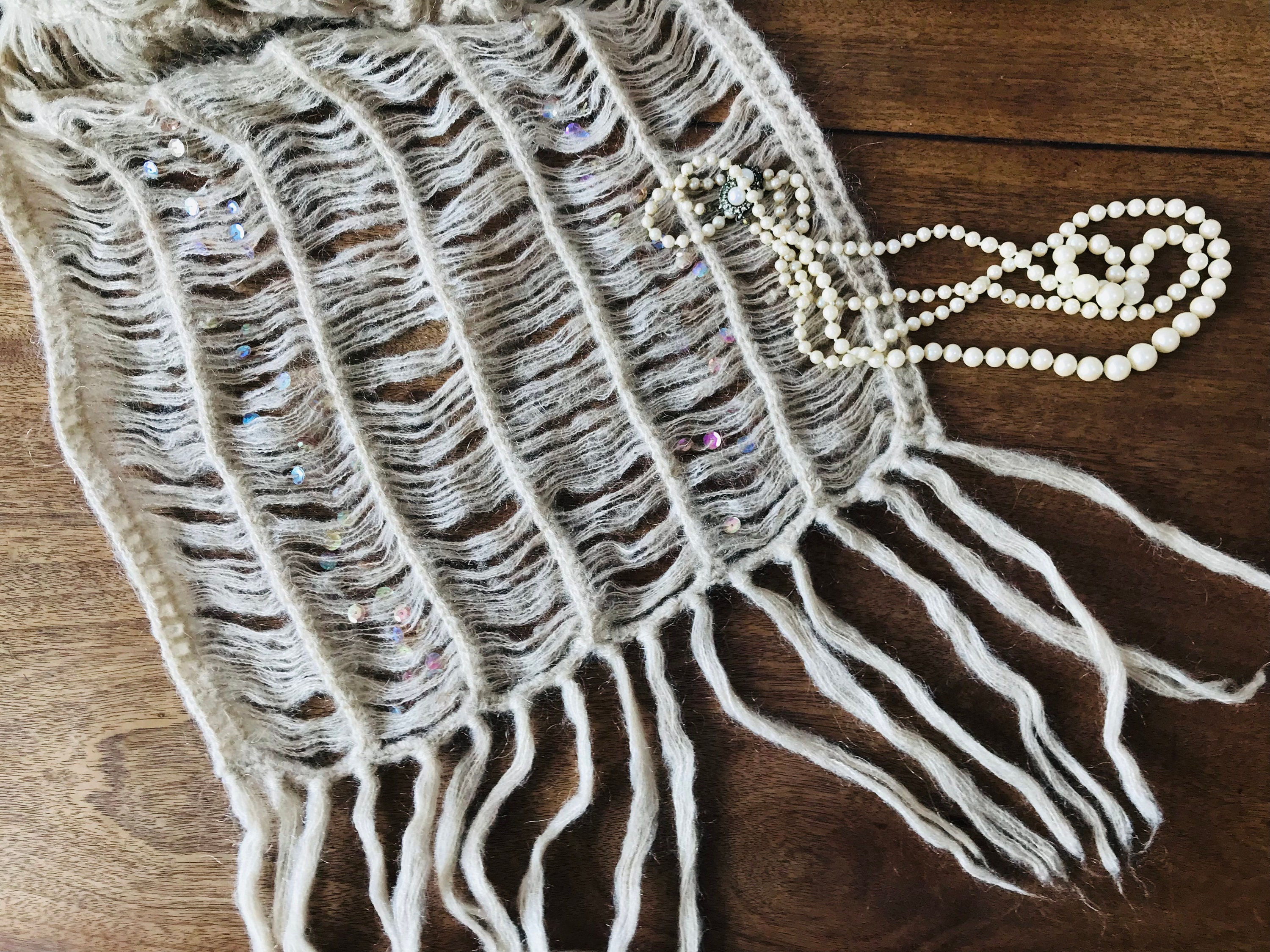 MARELLA Mohair Scarf - Mohair Scarf With Sequins - Etsy