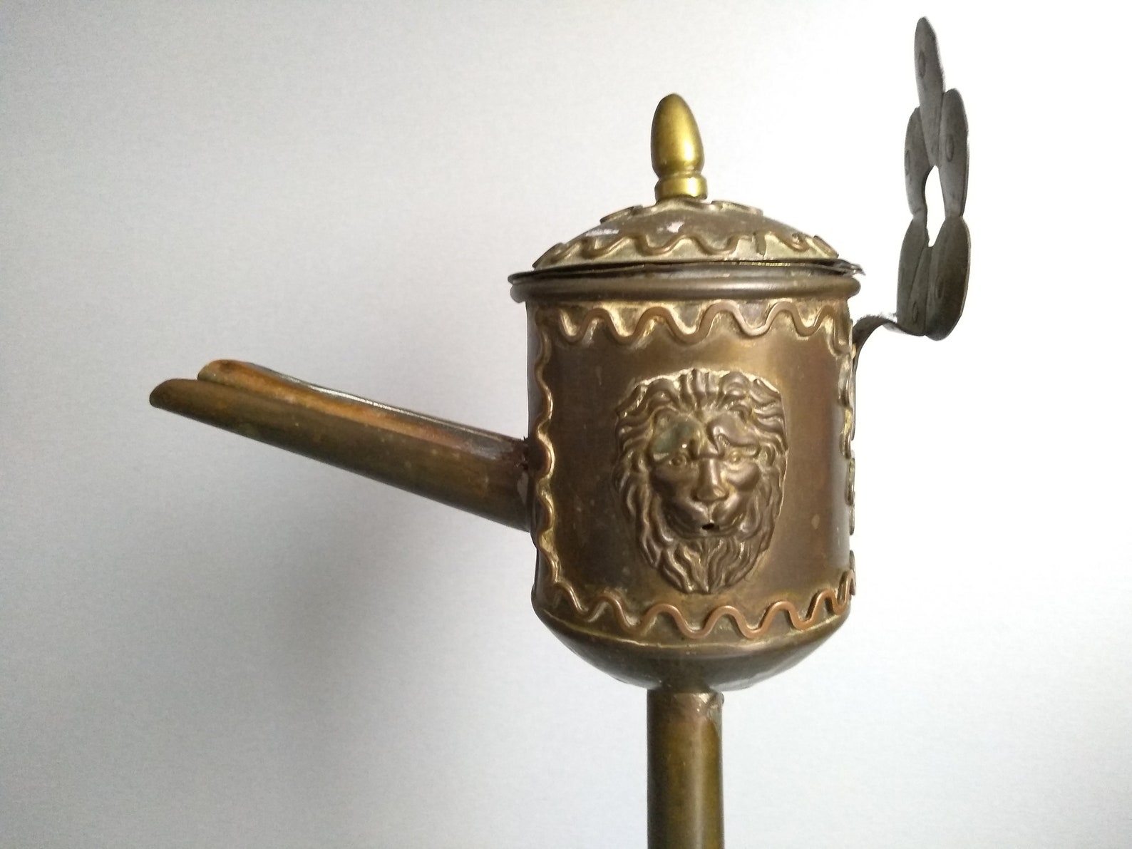 Antique Brass Oil Lamp Wall Hanging or Table Oil Lamp Rare - Etsy