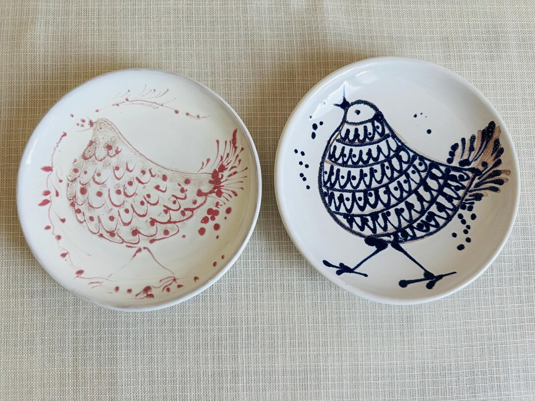 Vintage Set of 2 Wall Plates HALLSTATT KERAMIK With Chicken - Easter ...