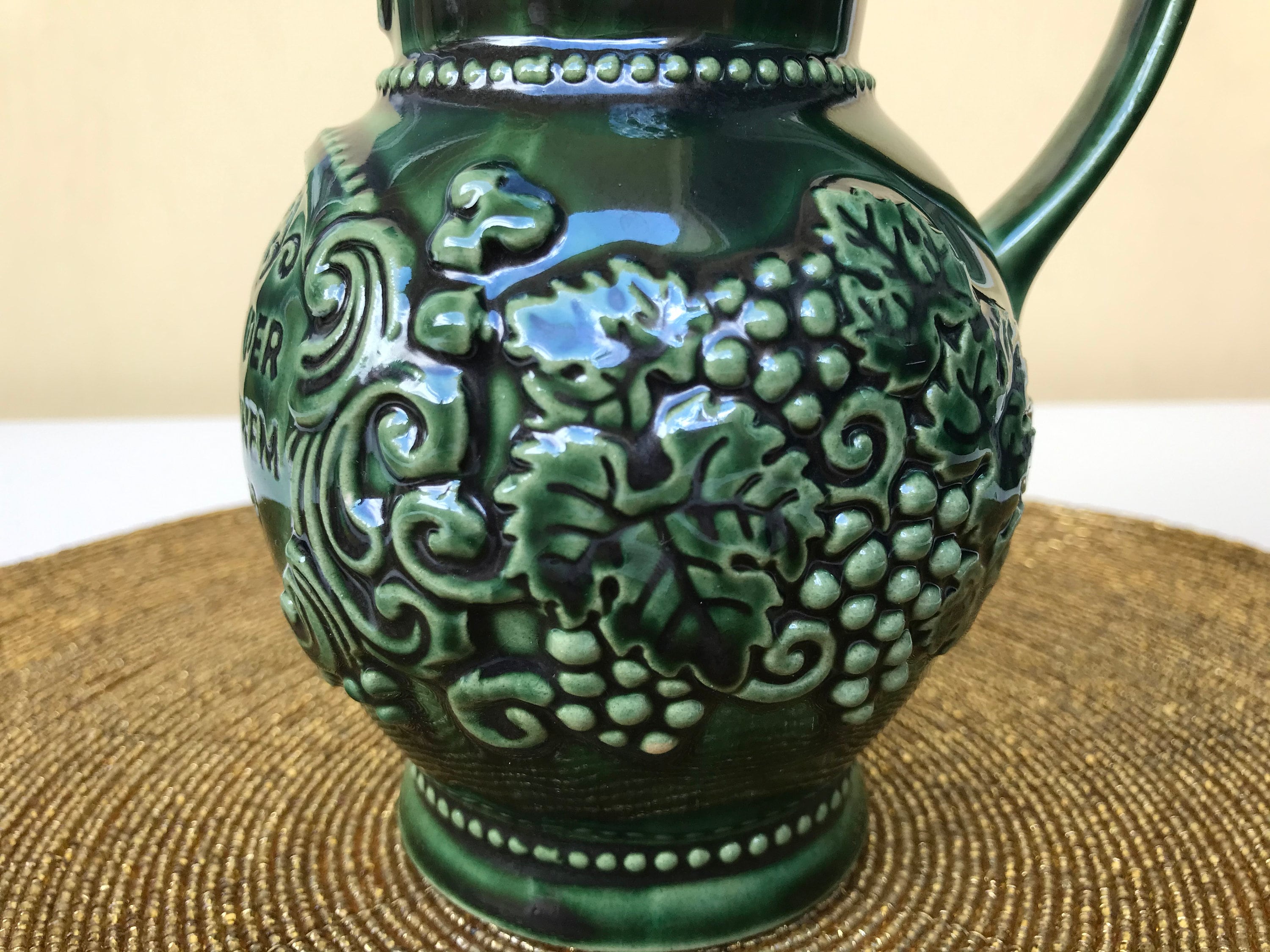 Vintage Marzi & Remy Green German Wine Pitcher - Marzi and Remy ...