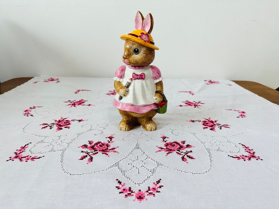 Vintage Drawnwork With Cross Stitch Handmade Tablecloth - Vintage ...