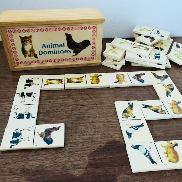 Animal Dominoes - Etsy