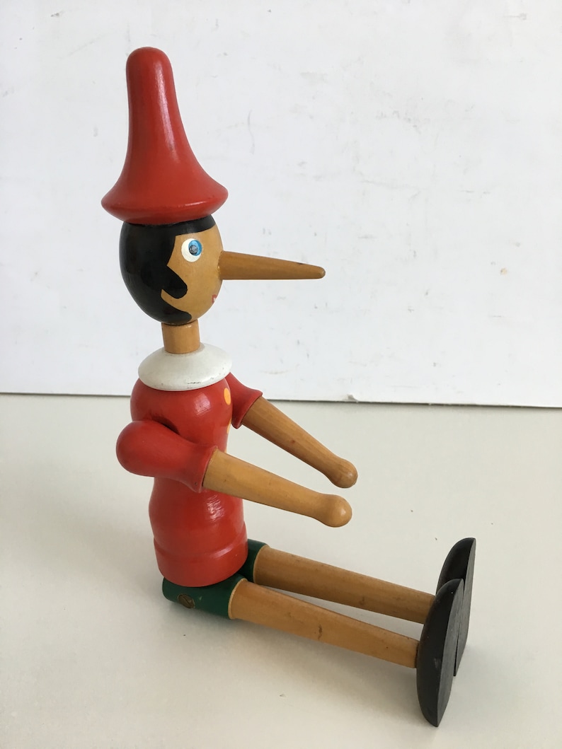 Vintage Pinocchio Marionette Toy Pinocchio Doll Wooden | Etsy