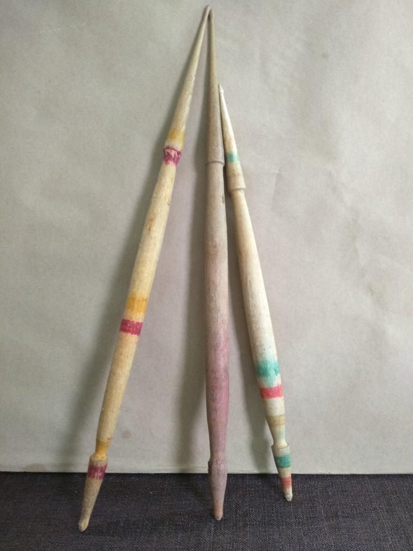 Antique Wooden Spindles - Set of 3 Turned Wooden Spindles Rustic Decor ...