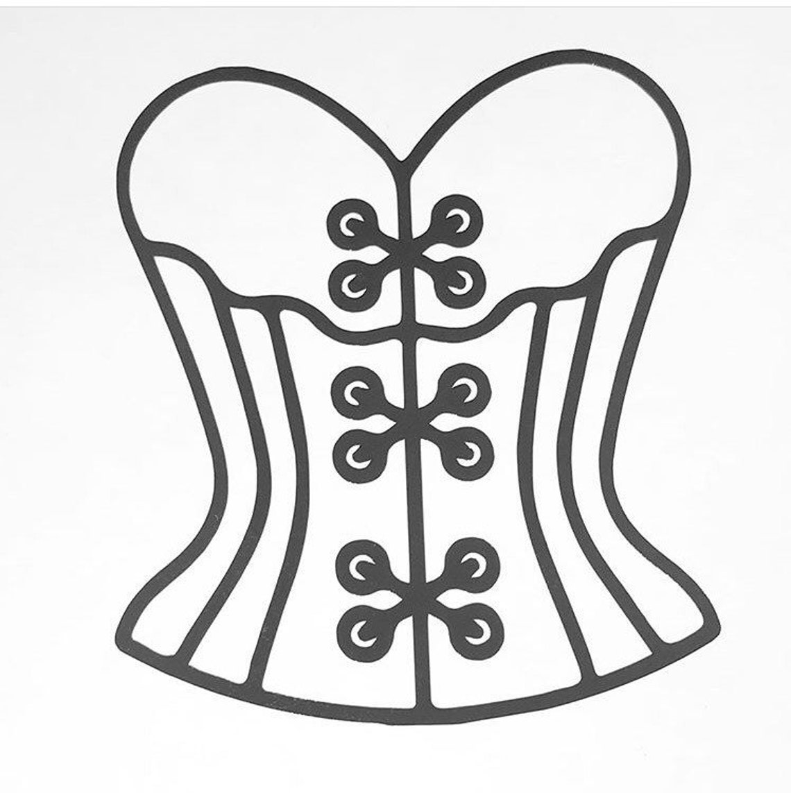 CORSET 7 Decal Color Black Unless Specified Differently | Etsy