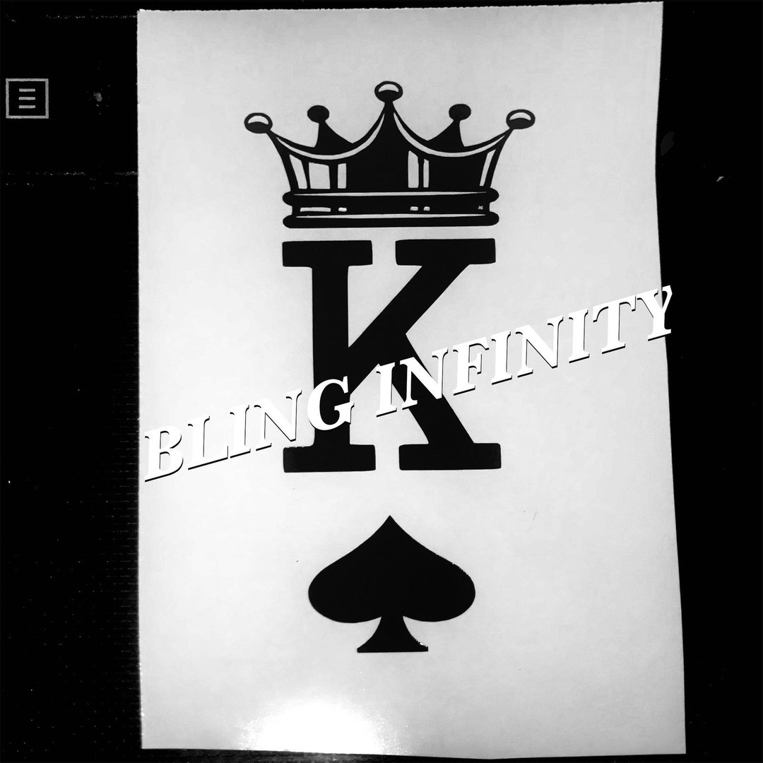 KING of SPADES Vinyl Decal, Mug Decal, Wine Glass Decal, Decal, Tumbler ...