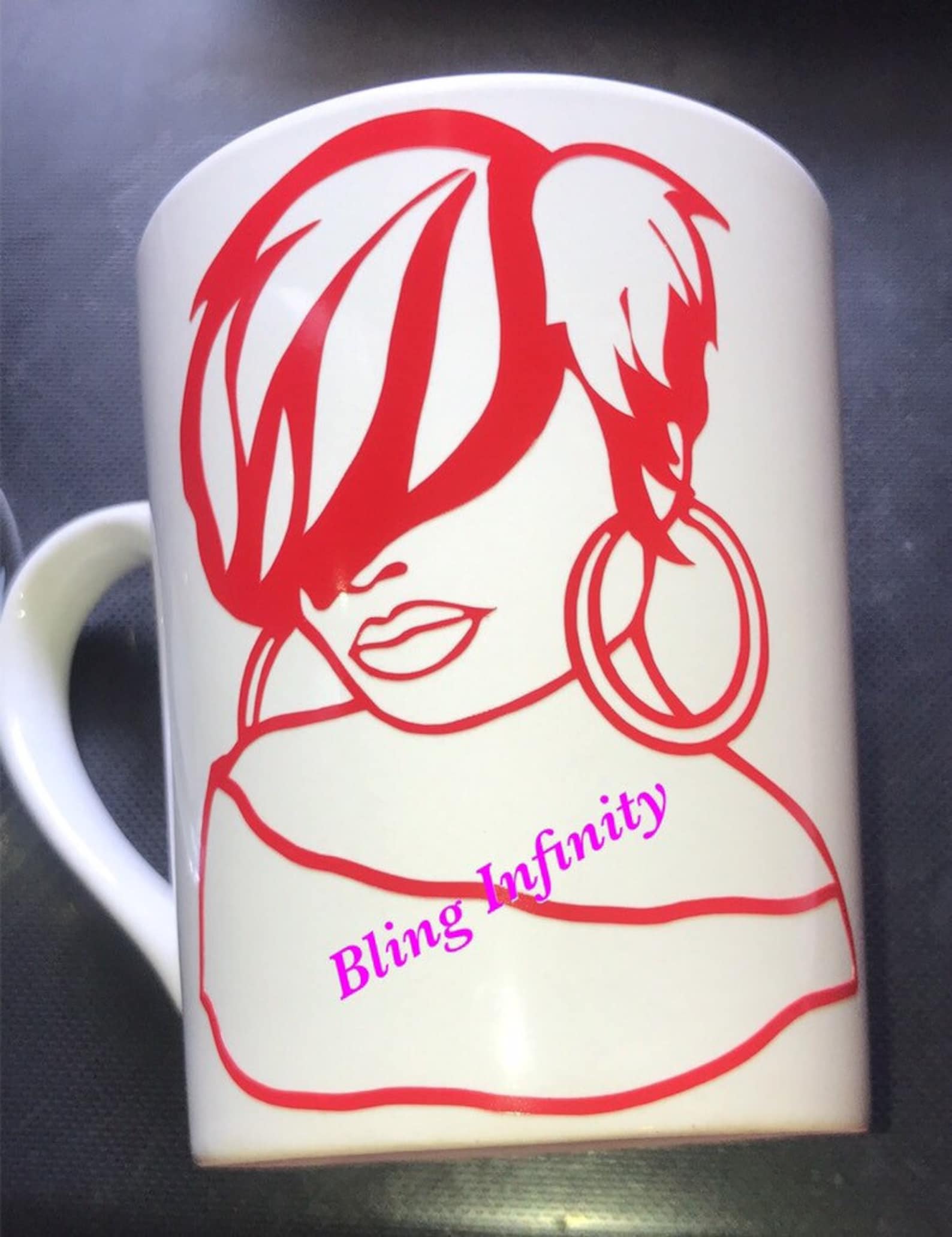 Edgy Diva Simone Vinyl Decal, Mug Decal, Wine Glass Decal, Decal ...