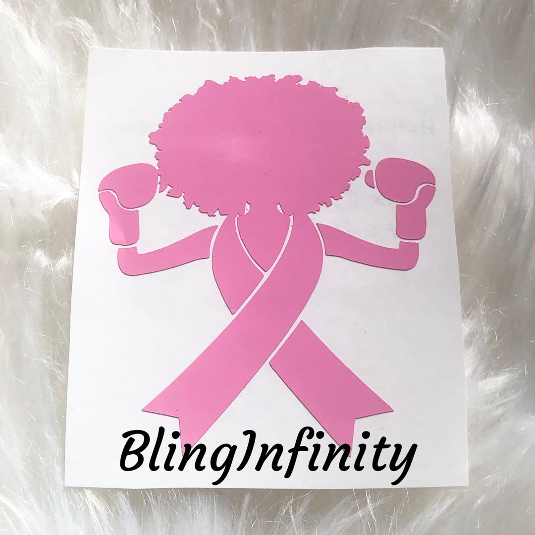 Ribbon Awareness Fighter Diva 2 Vinyl Decal, Mug Decal, Wine Glass ...