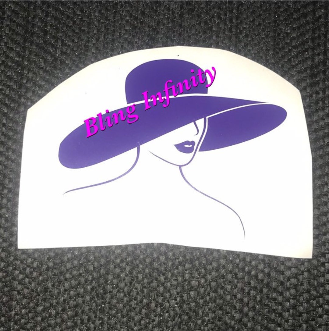 Fancy Hat Lady Lisa Vinyl Decal Hat Decal Tumbler Decal Cup Decal Car ...
