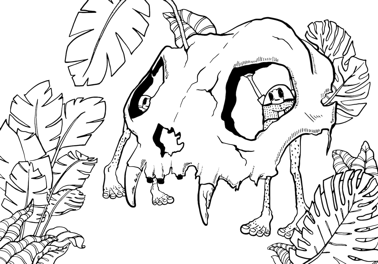 Cats and Aliens - Coloring Page - Etsy