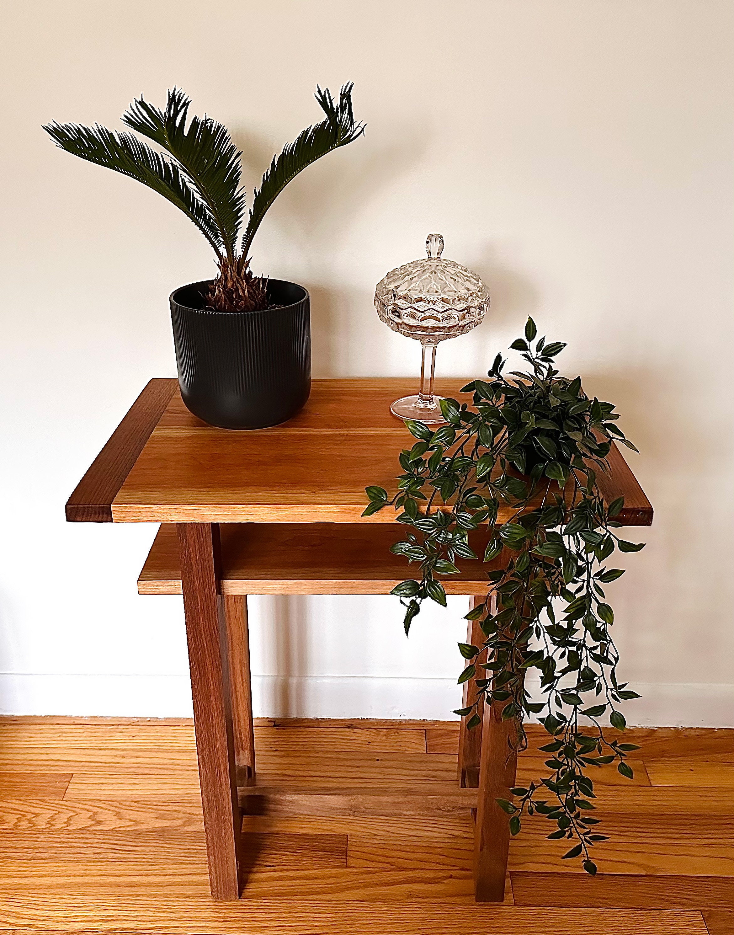 Solid Wood End Table, Narrow Console Table, Entrance Table, Living Room ...