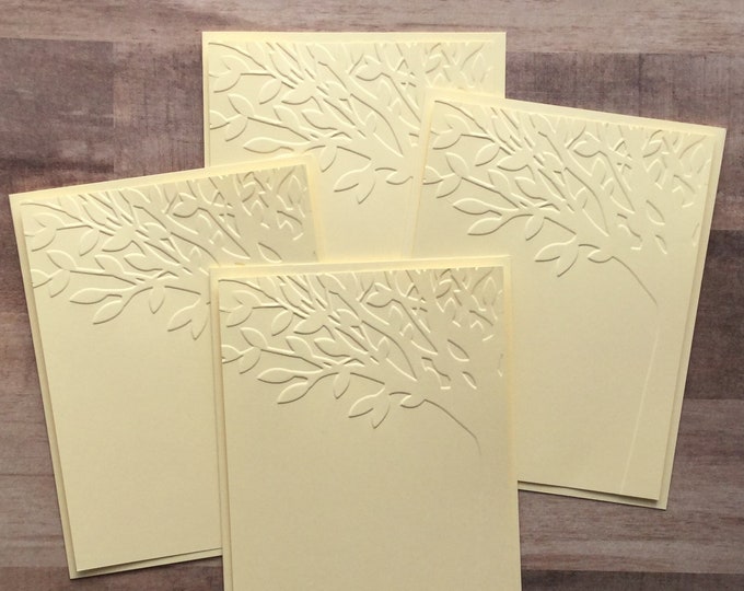 EMBOSSED Tree Card | Blank Card Set | Any Occasion Card | Tree Note ...