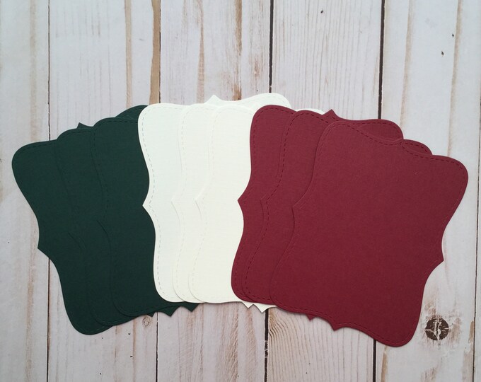 Christmas Colors Top Note Shapes | Stampin up Top Note Die Cut Pieces ...