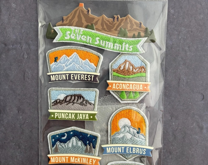 SEVEN SUMMITS Scrapbook Sticker | Adventure Challenge Travel Hiking ...