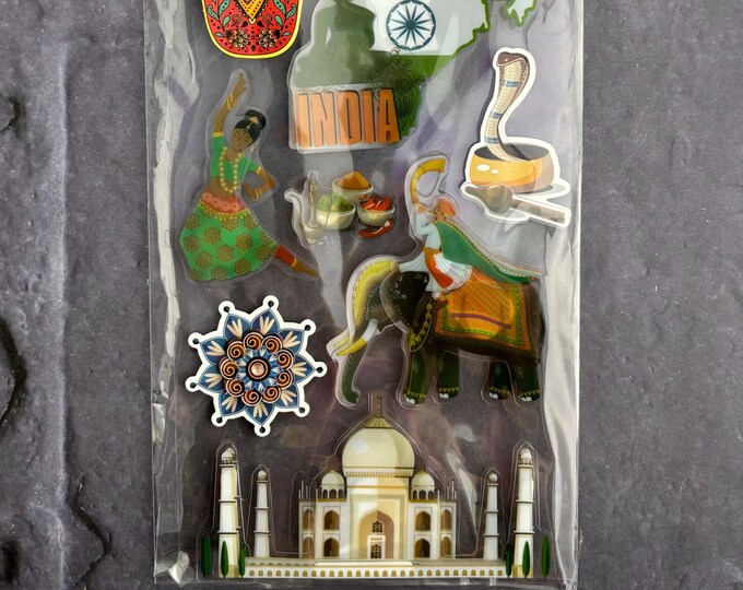INDIA Sticker | Elephant Indian Cobra | Taj Mahal Sticker Gateway of ...