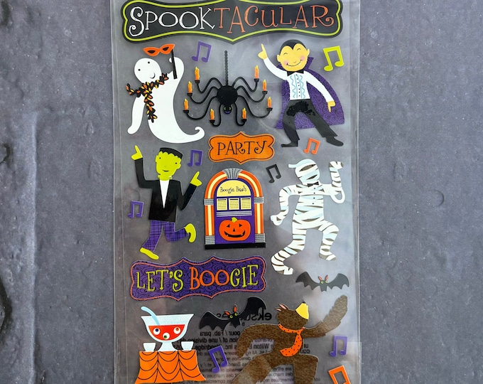 SPOOKTACULAR Halloween Sticker | Creepy Costume Sticker | Dracula Mummy ...