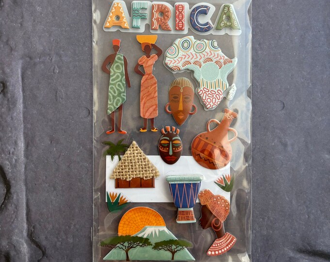 AFRICA Sticker | Baobab Tree Sticker the Djembe Drum African Mask Zulu ...