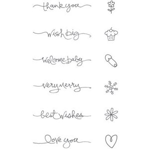 NEW Stampin UP 2 Stamp Sets Short & Sweet Stamp Set Spring Pictogram ...