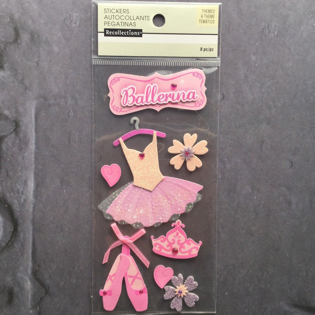 BALLET Sticker Set Ballerina Title Dimensional Sticker Ballet Shoes ...