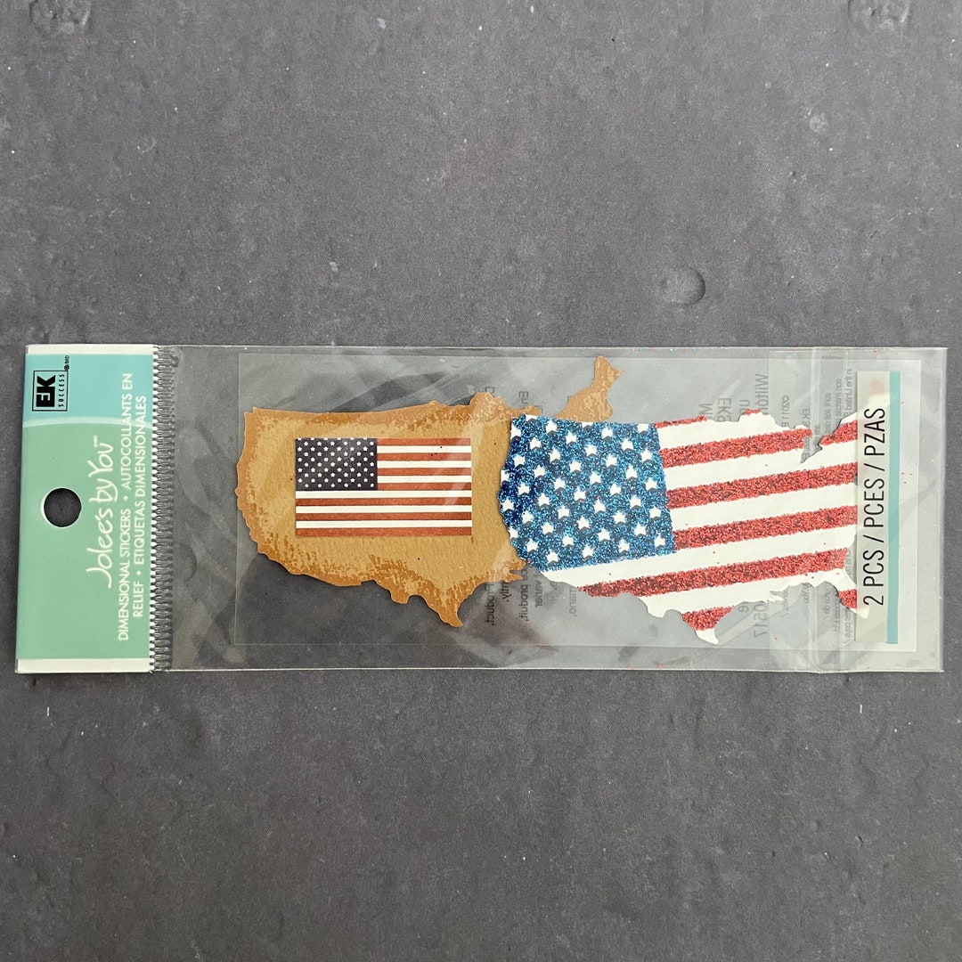 AMERICAN Flag Sticker Set | Glitter Stars and Stripes Sticker | USA 4th ...