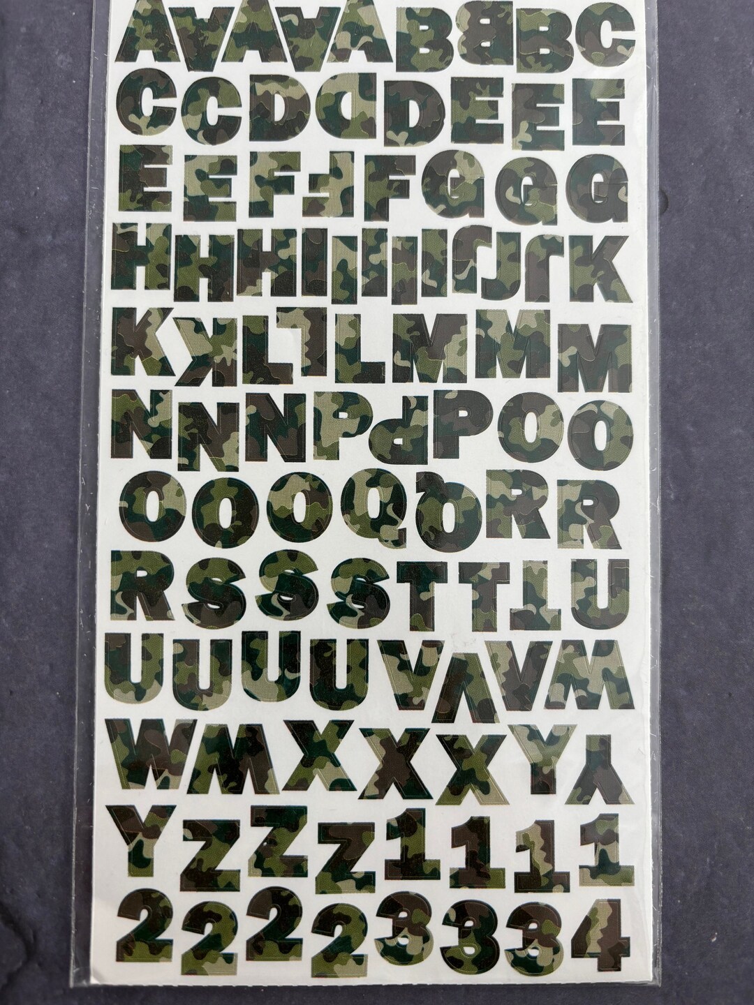 CAMO Alphabet Sticker | Stars and Stripes | Stickabilities Army ...
