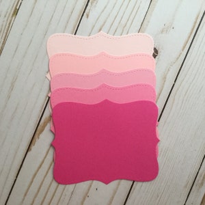 Pink Premade Top Note Pieces | Die Cut Top Note Shapes | Stampin up Top ...