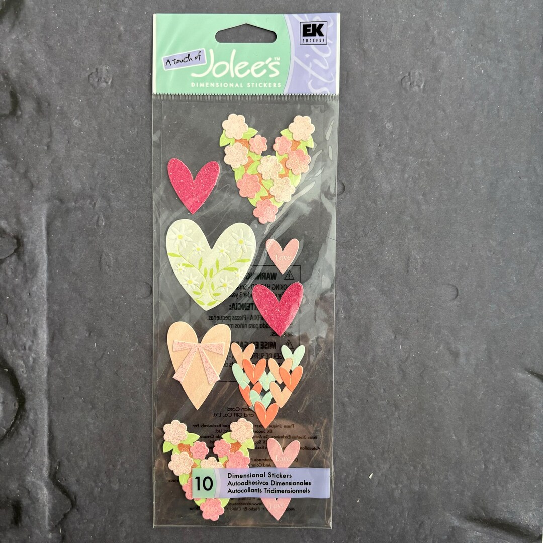 HEARTS Patterned Stickers | Mini Heart Stickers | Glitter Valentines ...