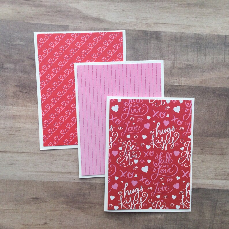 Valentine Note Cards Set of Assorted Cards Valentines Day | Etsy