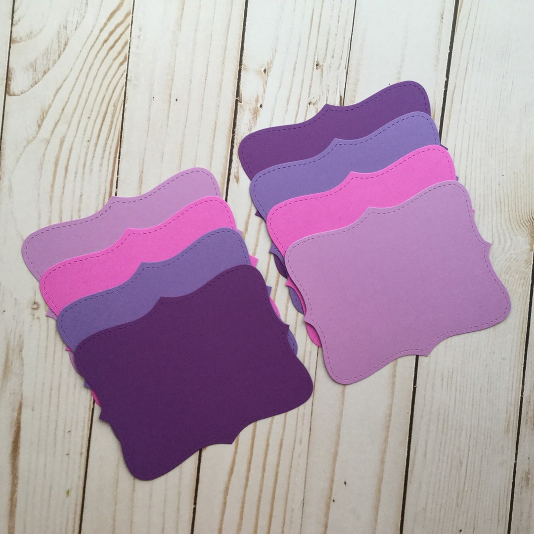 Purple Die Cut Top Note Shapes | Pre-cut Top Note Pieces | Stampin up ...