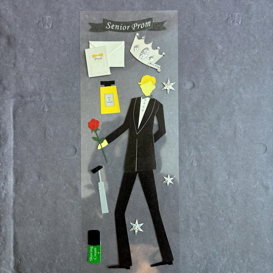 PROM Night Embellishment | Red Rose Tuxedo King Crown | Cologne Sticker ...