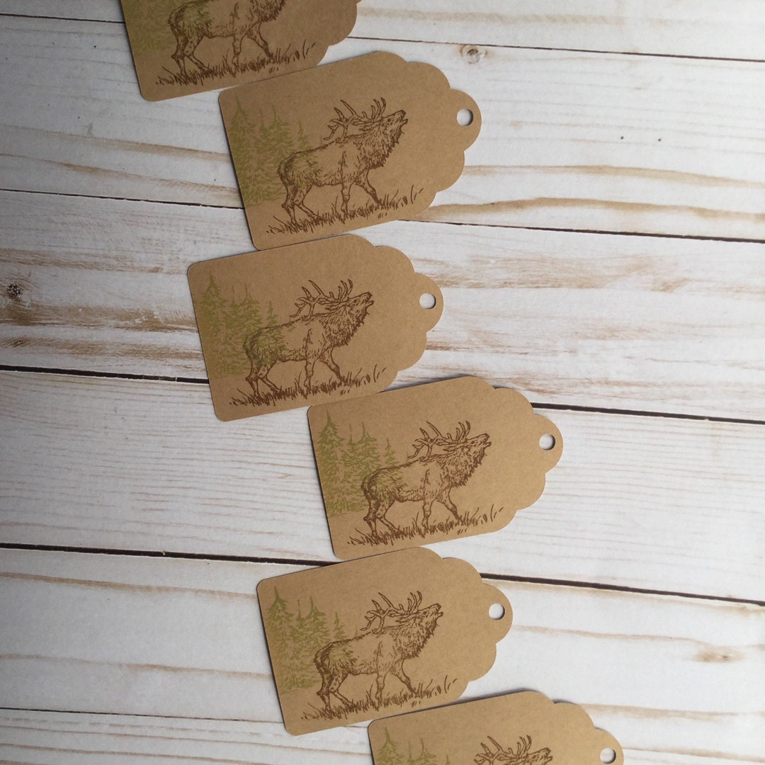 LAST SET! Masculine Tags Handmade | Hand Stamped Gift Tags | Rustic Elk ...