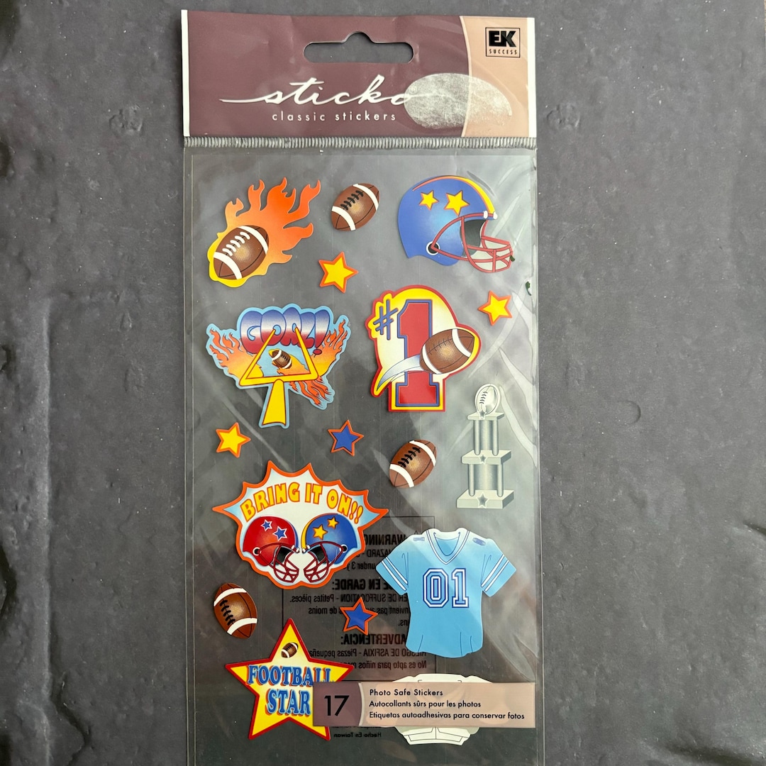 FOOTBALL Star Stickers | Helmet Jersey Field Goal | Vince Lombardi ...