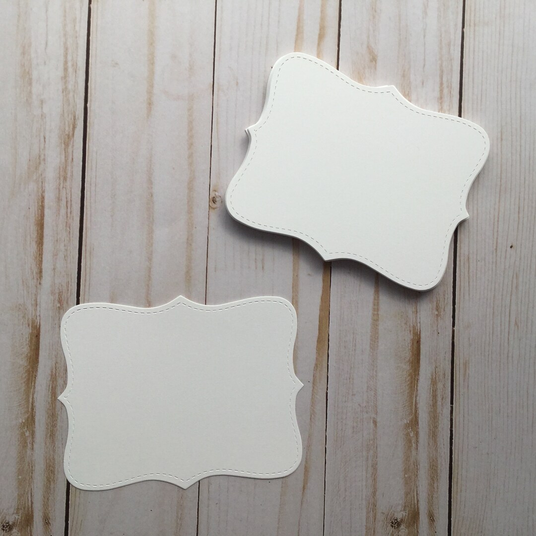 10 White Die Cut Top Note Shapes | Stampin up Top Note Die Cut Pieces ...